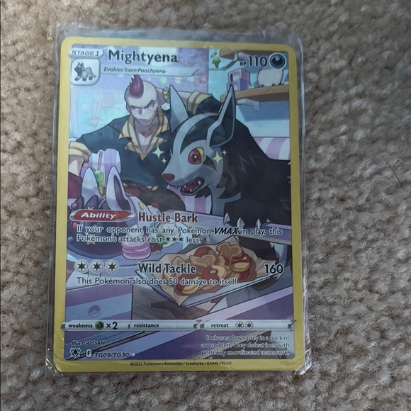 Pokemon | Other | Pokemon Mightyena Card With Yellow And Black | Poshmark
